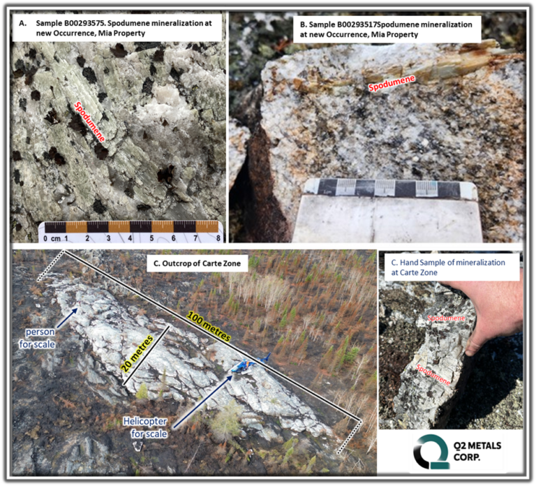 Q2 Metals Discovers New Spodumene Pegmatite Occurences and Extends the ...